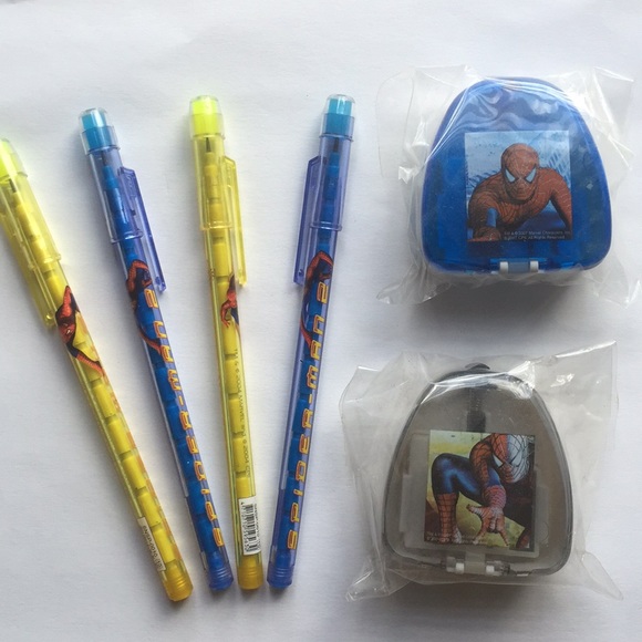Accessories | Spiderman Pencil And Sharpeners Bx 2 | Poshmark